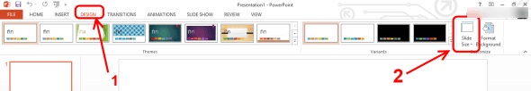 วิธีเปลี่ยนขนาดสไลด์ จากแบบ Widescreen เป็นแบบปกติ 4:3 บน Powerpoint 2013