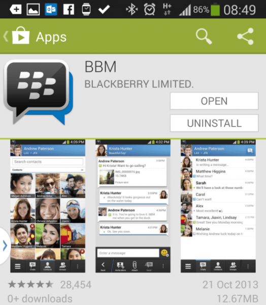 BlackBerry ปล่อยแอพ BBM บน iOS และ Android อย่างเป็นทางการแล้ว