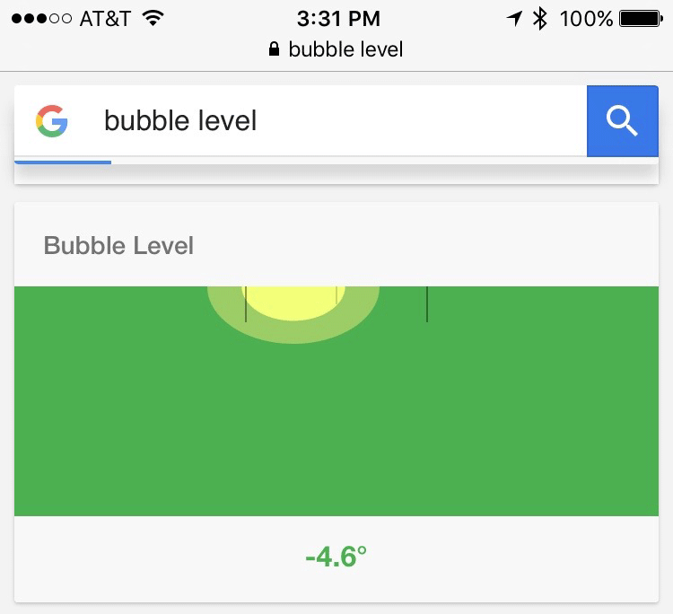 วิธีใช้ Google Search เรียกเครื่องมือมาตรวัดความเอียงบนมือถือคุณ