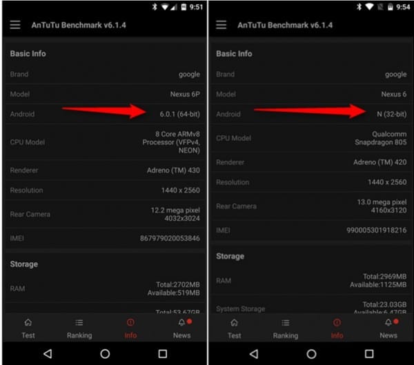 วิธีตรวจสอบสมาร์ทโฟน Android ว่ารันบน 32 บิต หรือ 64 บิต