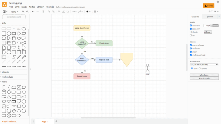 สร้างแผนผังลำดับงาน ไดอะแกรม ด้วย draw.io - iT24Hrs