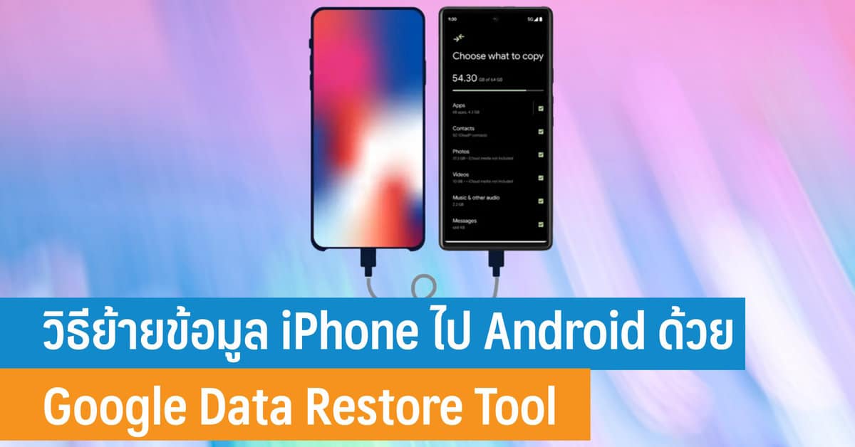 วิธีย้ายข้อมูล iPhone ไป Android ด้วย Google Data Restore Tool - iT24Hrs