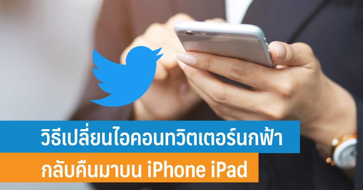 วิธีเปลี่ยนไอคอนทวิตเตอร์นกฟ้ากลับคืนมาบน iPhone iPad - iT24Hrs